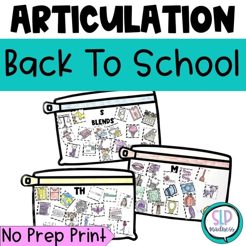 No Prep Speech Therapy Articulation Activities bundle — SLP Madness