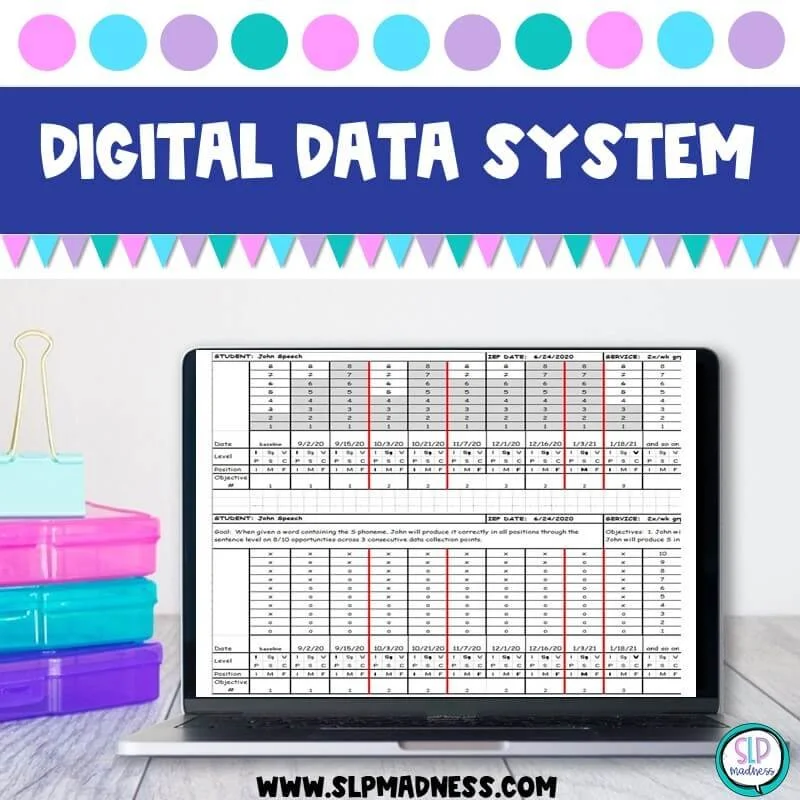 Speech therapy Data Collection Sheets — SLP Madness