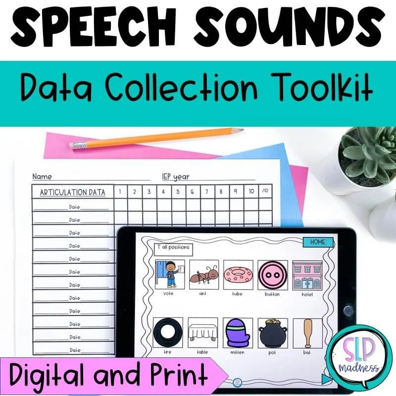 Excel Speech Therapy Data Collection Sheets — SLP Madness