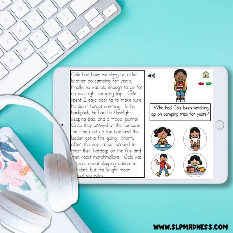 Short Story Comprehension Boom Cards — SLP Madness
