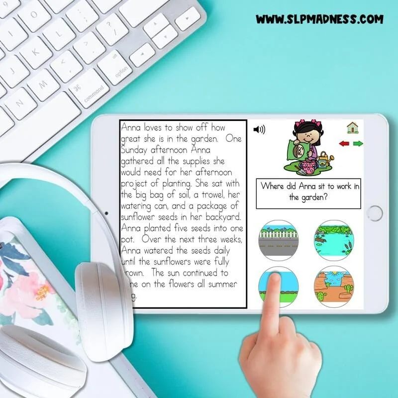 Short Story Comprehension Boom Cards — SLP Madness