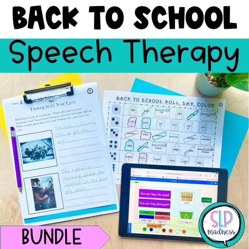 SLP Madness Speech Therapy Activities