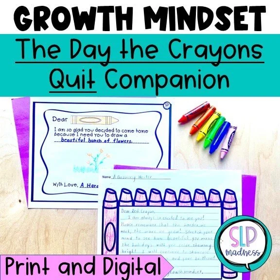 Growth Mindset with The Day the Crayons Quit — SLP Madness