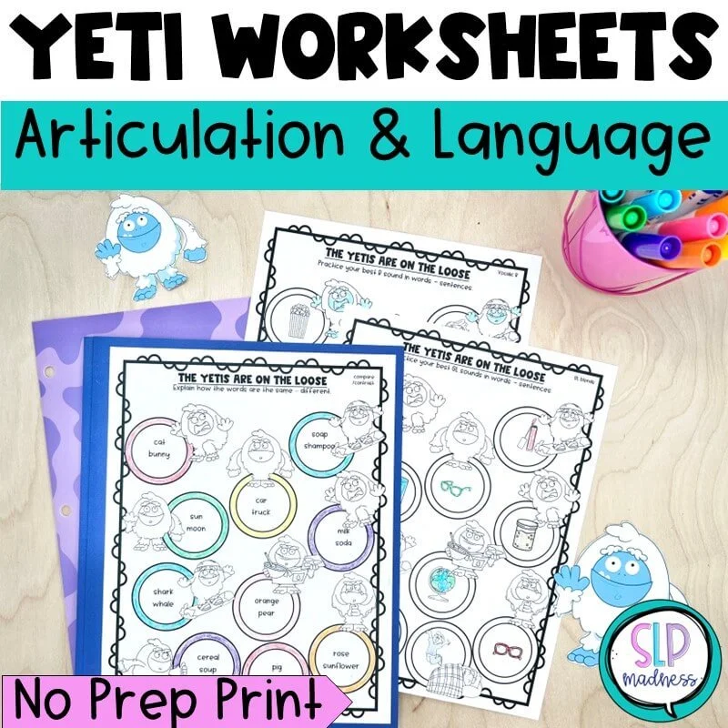 SLP Madness Speech Therapy Activities