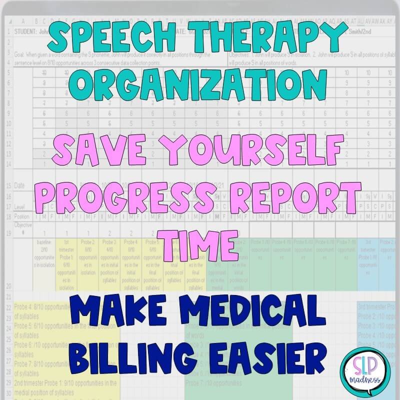 Speech Therapy Data Collection Sheets and Activities