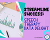 Speech Therapy Data Collection Sheets and Activities