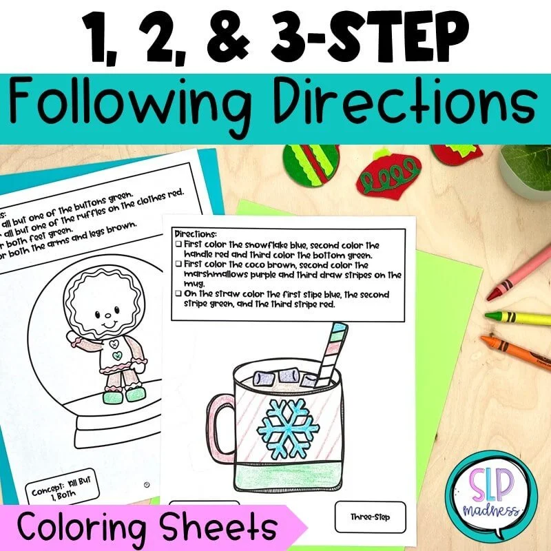 Multi Step Directions Worksheets Complex Following Directions