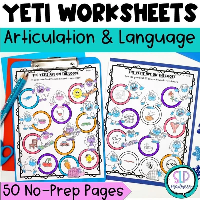 SLP Madness Speech Therapy Activities