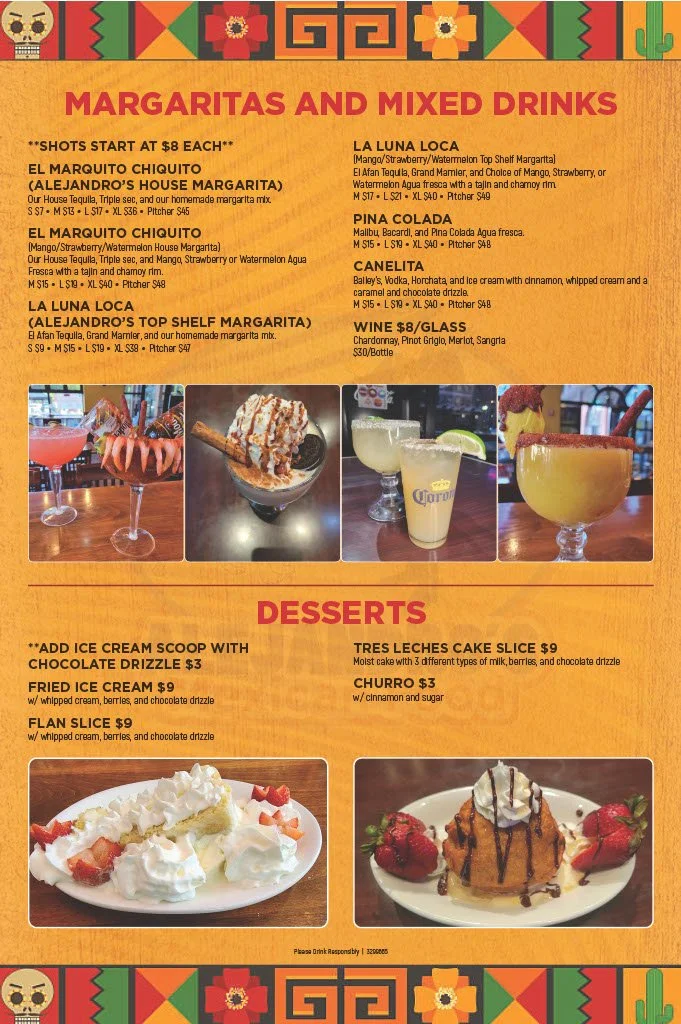 Menu — Alejandro's