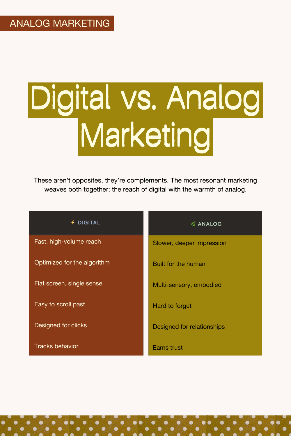 Marketing That Makes People Feel Something: Go Analog — Do Good Biz Studio