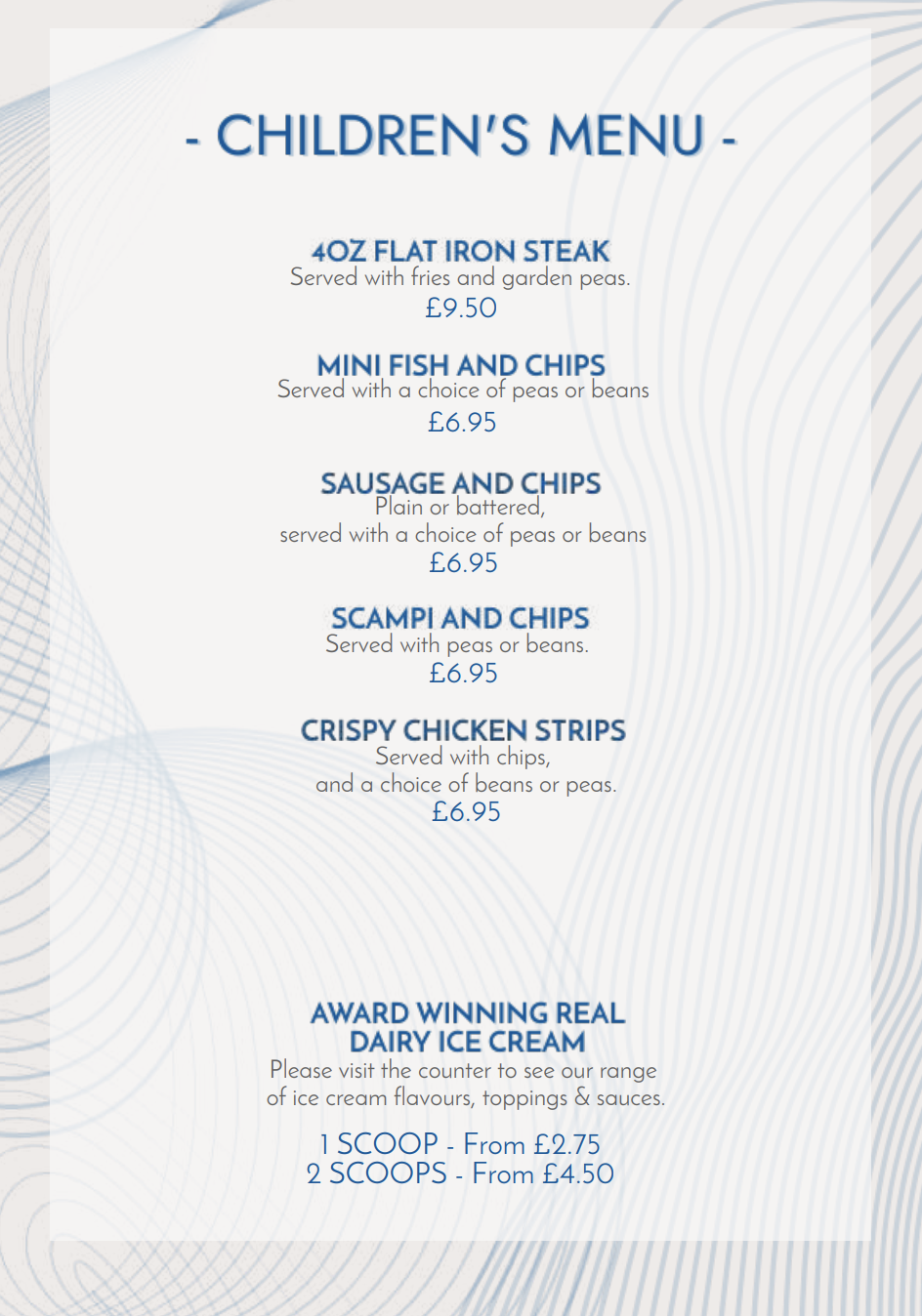 Salt | Menus | Harrison Leisure