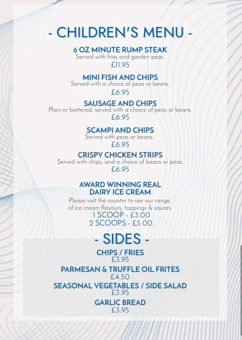 Salt | Menus | Harrison Leisure