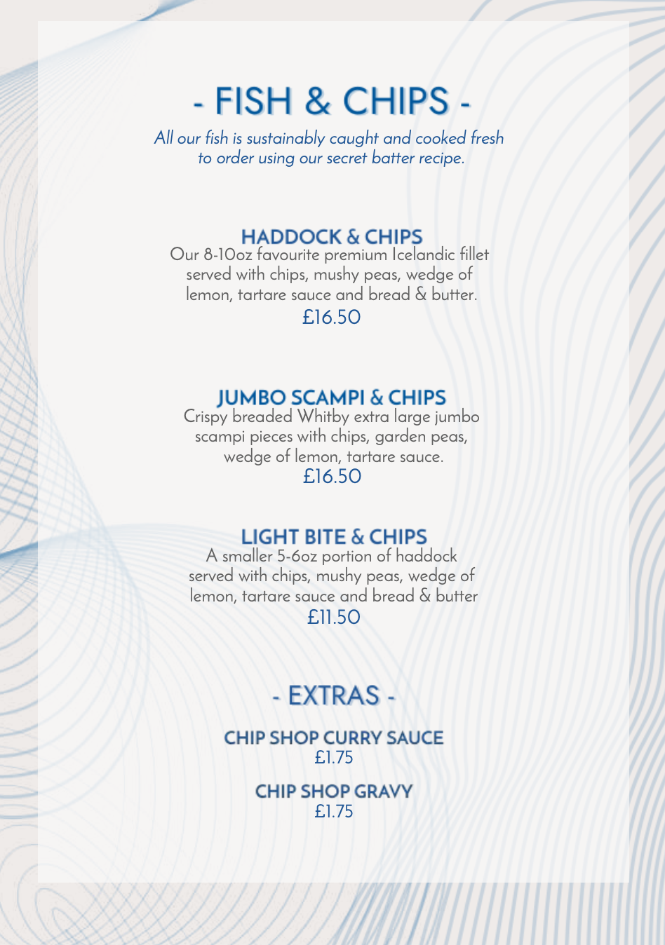 Salt | Menus | Harrison Leisure