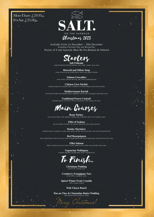 Salt | Menus | Harrison Leisure