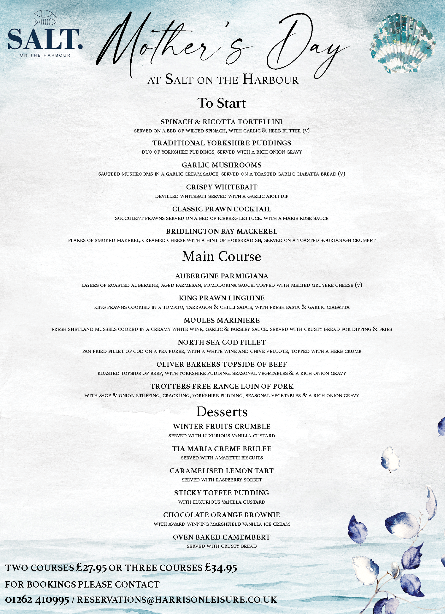 Salt on the Harbour | Top Restaurant & Hotel in Bridlington | Seafood ...