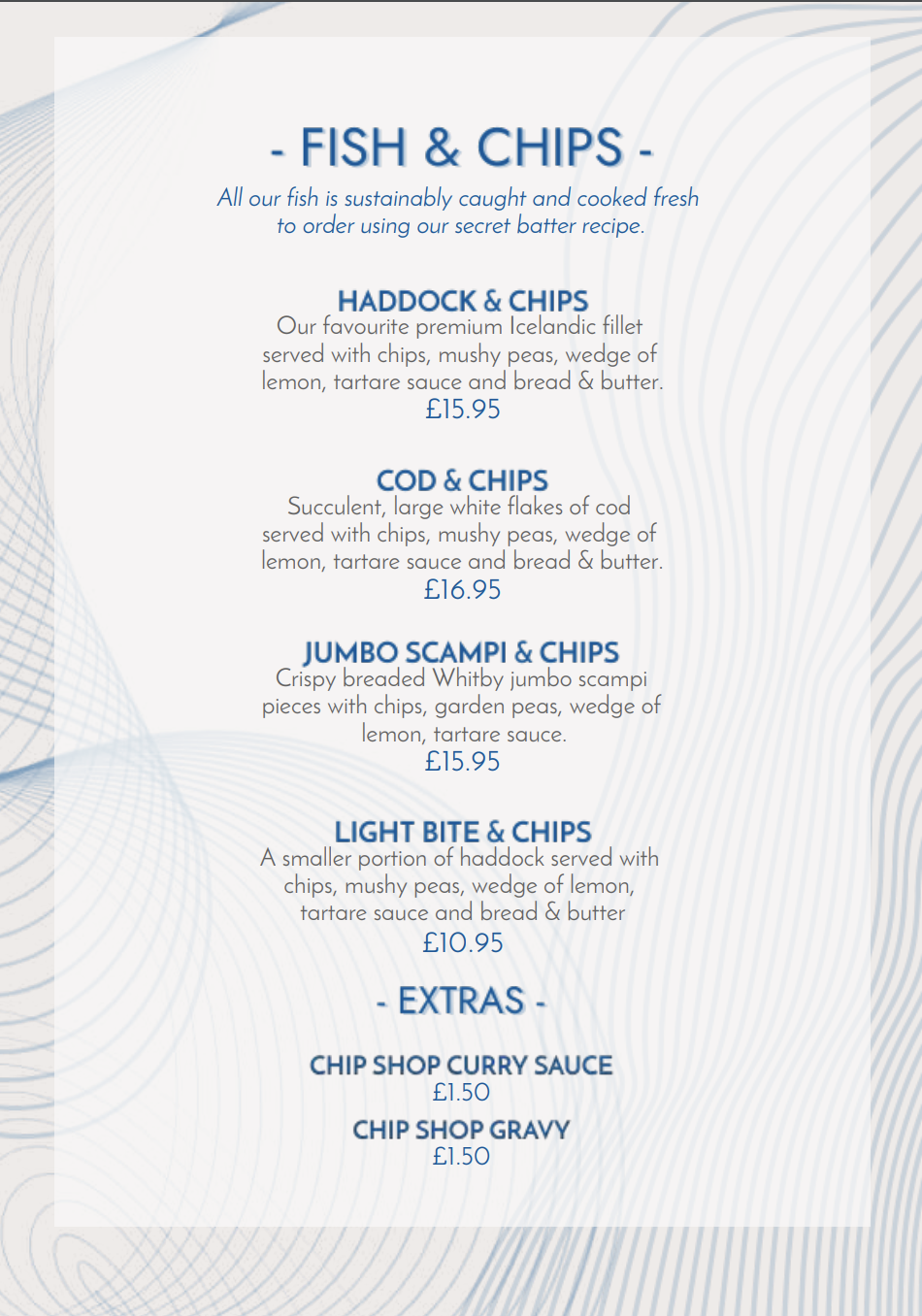 Salt | Menus | Harrison Leisure