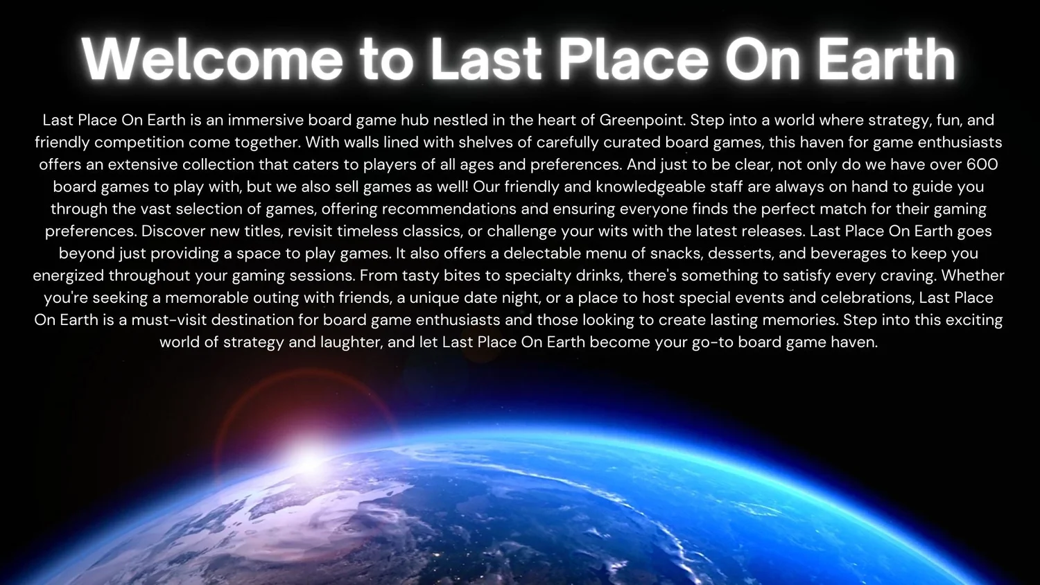 Last Place On Earth