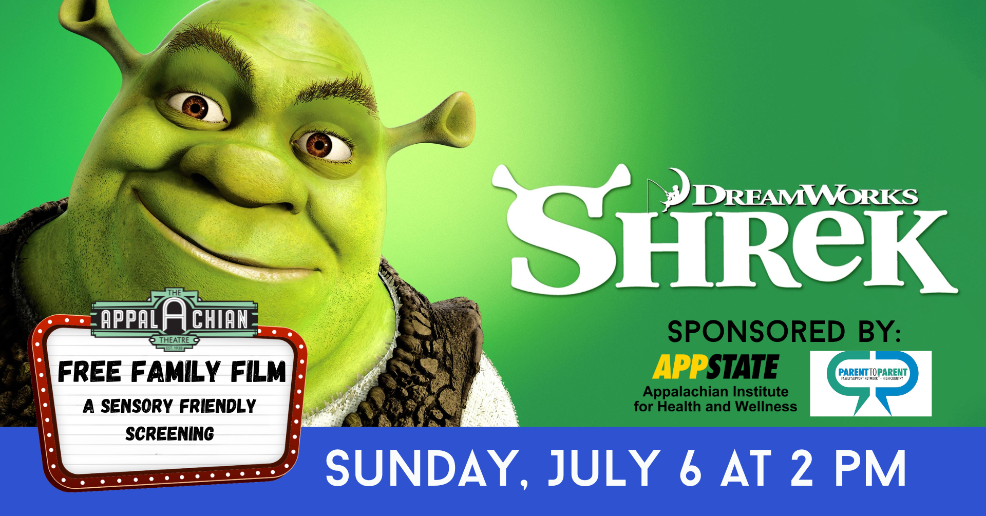 Shrek (2001) - Sensory Friendly — The Appalachian Theatre of the High ...