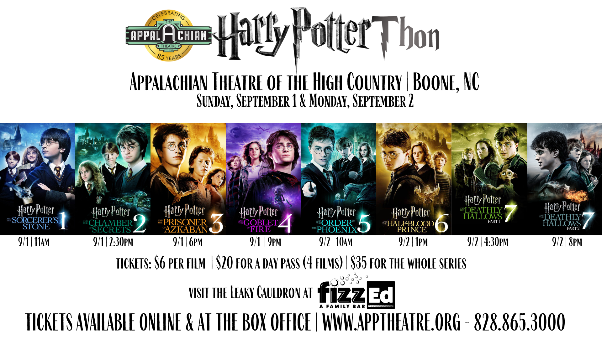 Potter-thon sponsored by Fizz Ed presents "Harry Potter and the ...