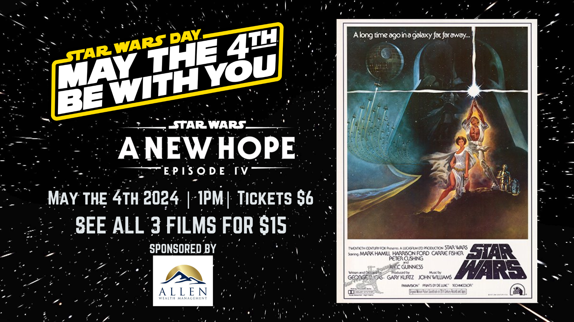 "May the 4th Be With You - Star Wars Day @ the AppTheatre presents ...