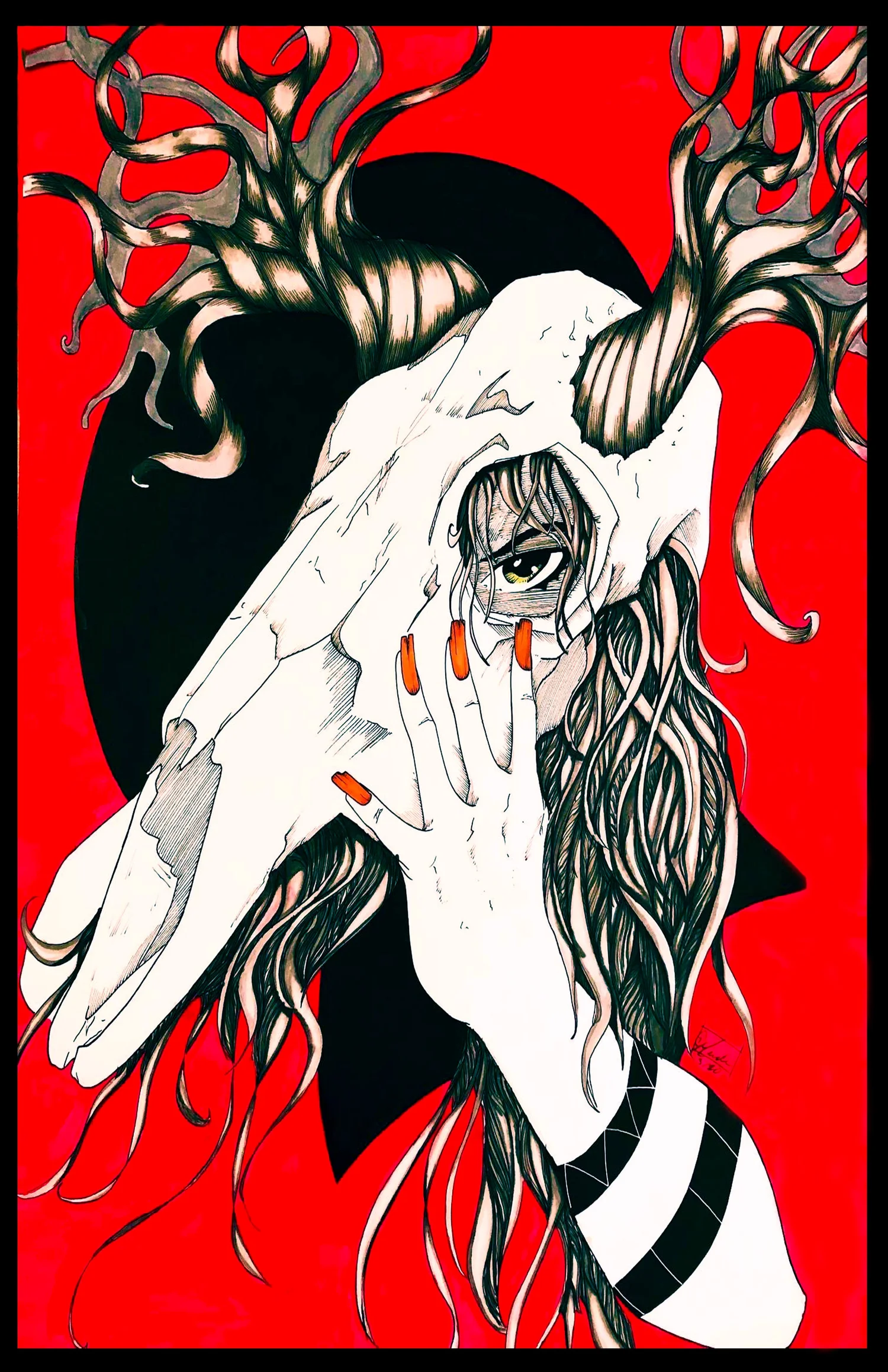 Deer Woman Drawing