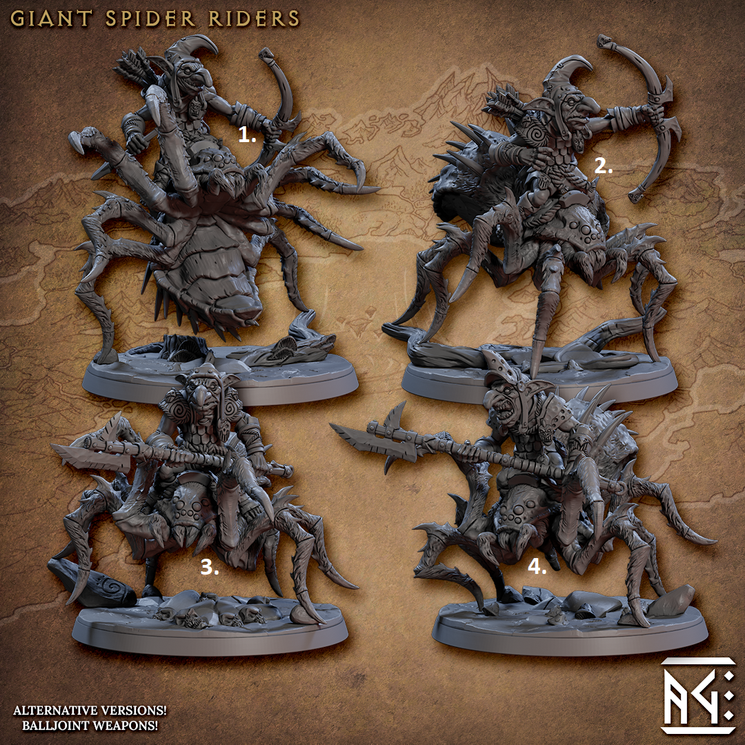 Giant Spider Riders — Portside Prints
