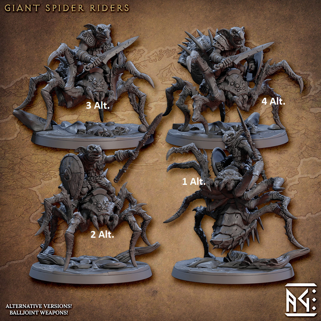 Giant Spider Riders — Portside Prints