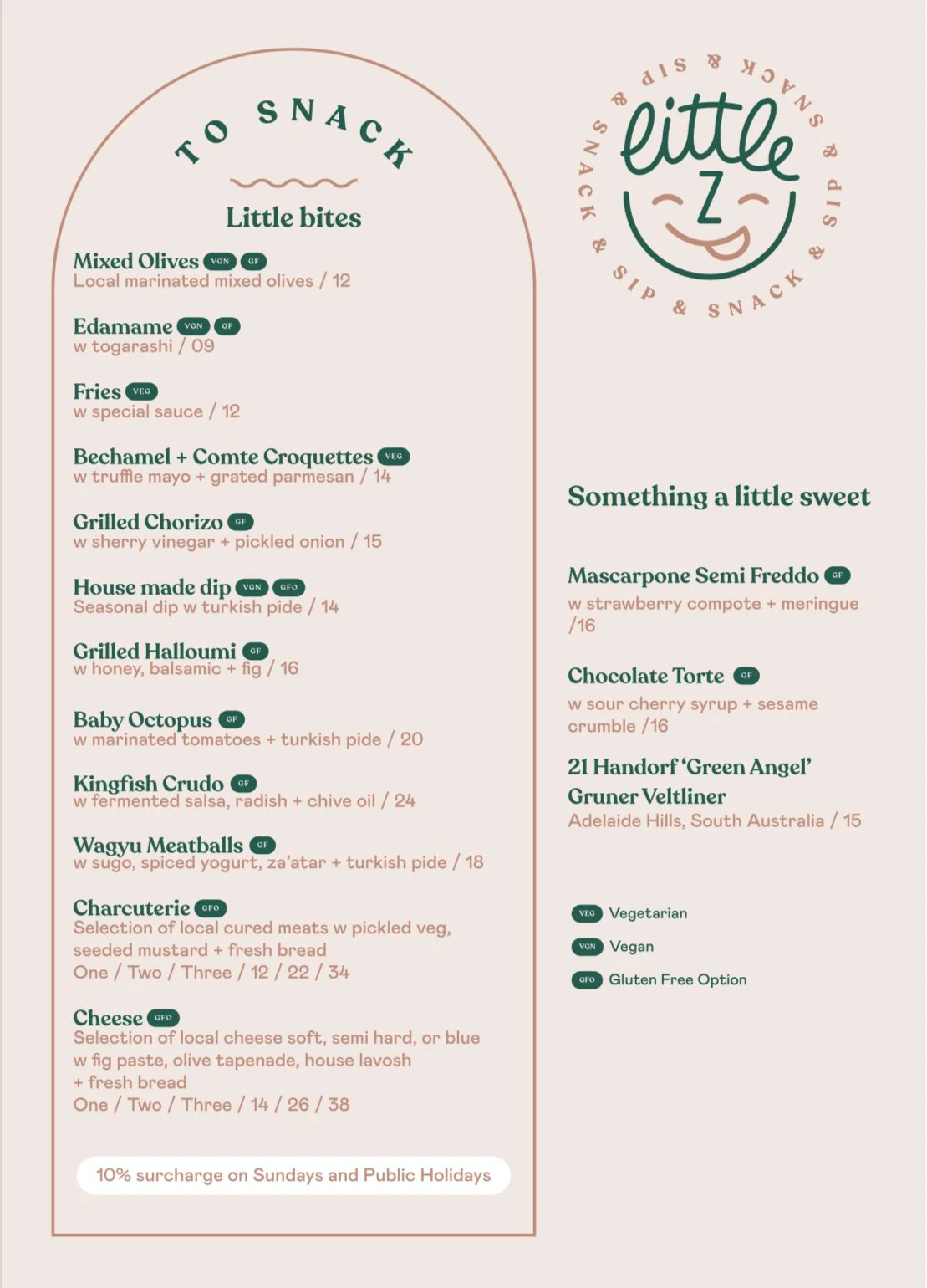 Menu 1 — Little Z