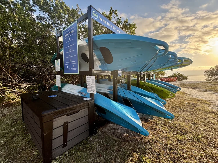 Kayak & Paddleboard Rental Kiosks — Whenever Watersports Kayak ...