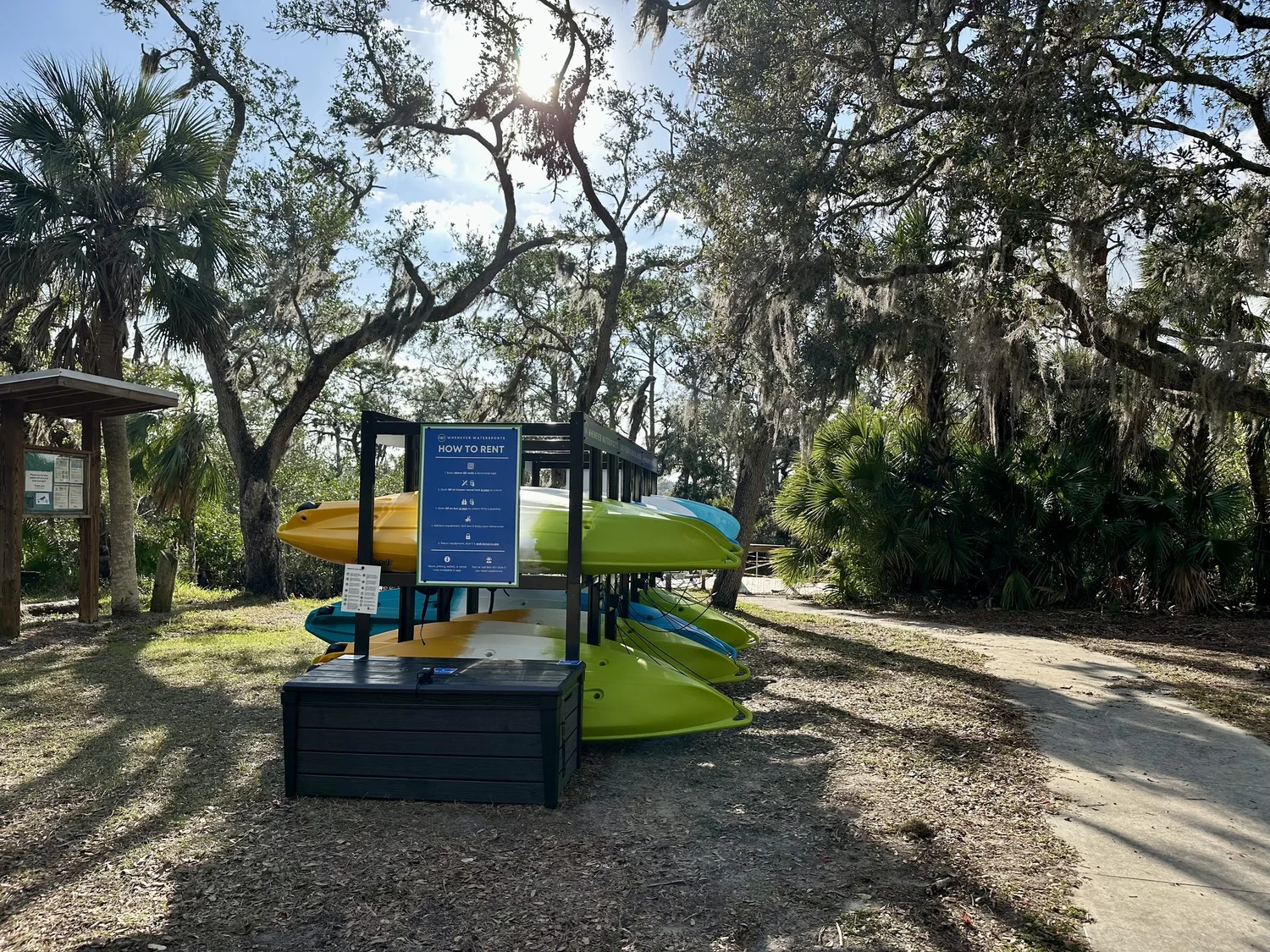 Kayak & Paddleboard Rental Kiosks — Whenever Watersports Kayak ...