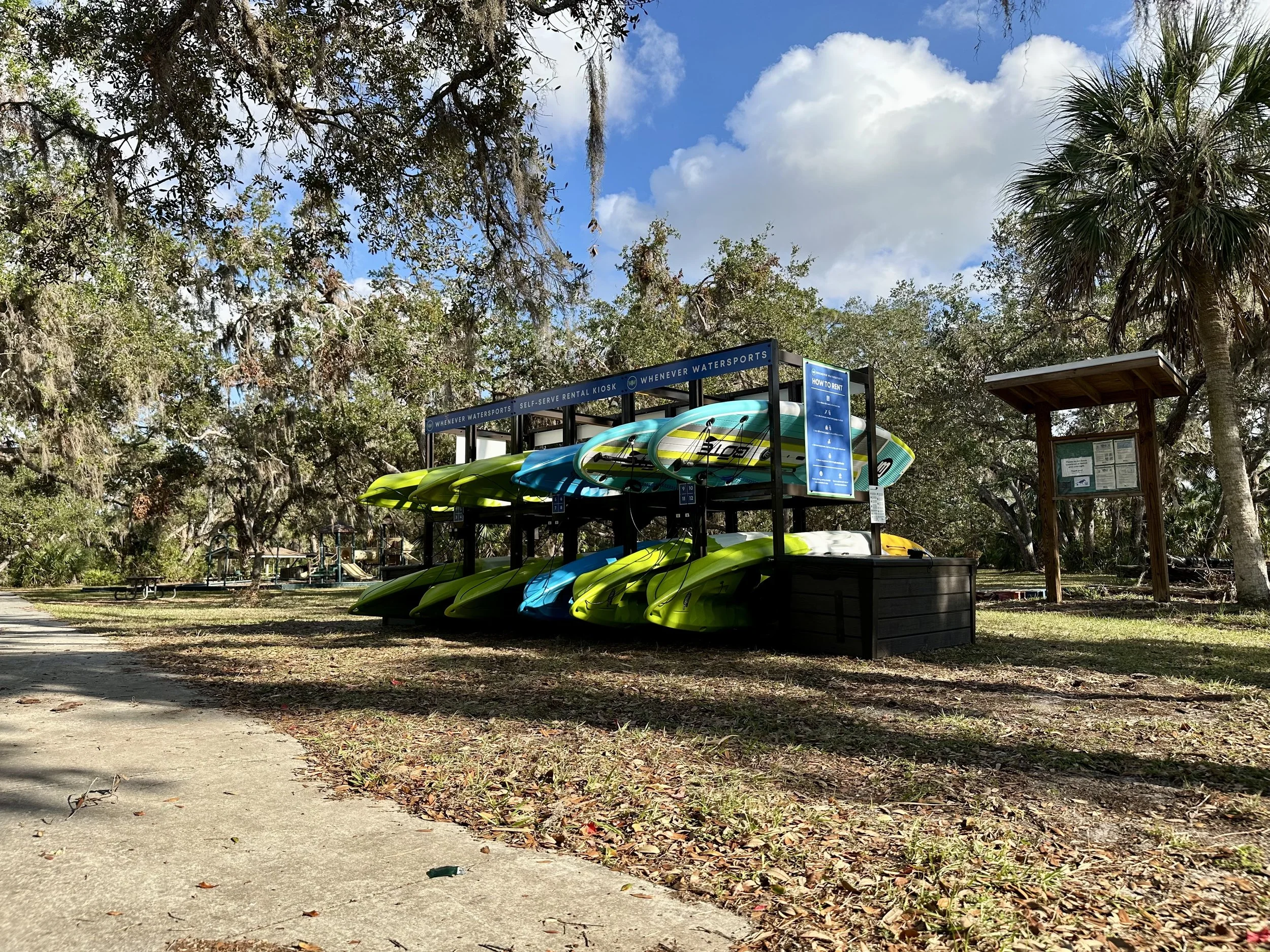 Kayak & Paddleboard Rental Kiosks — Whenever Watersports Kayak ...
