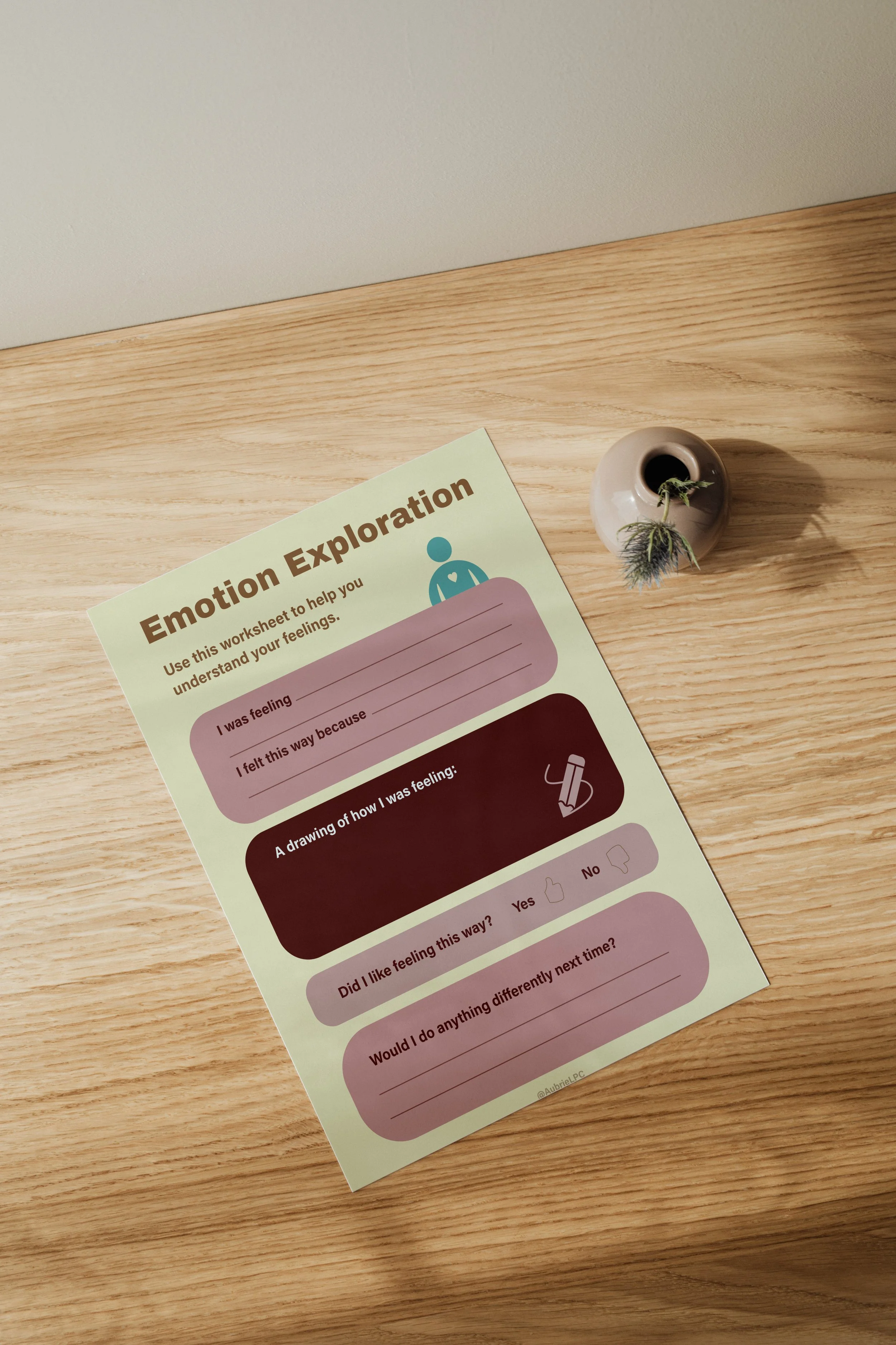 Emotion Exploration Worksheet — Aubrie LPC | Mental Health Professional ...