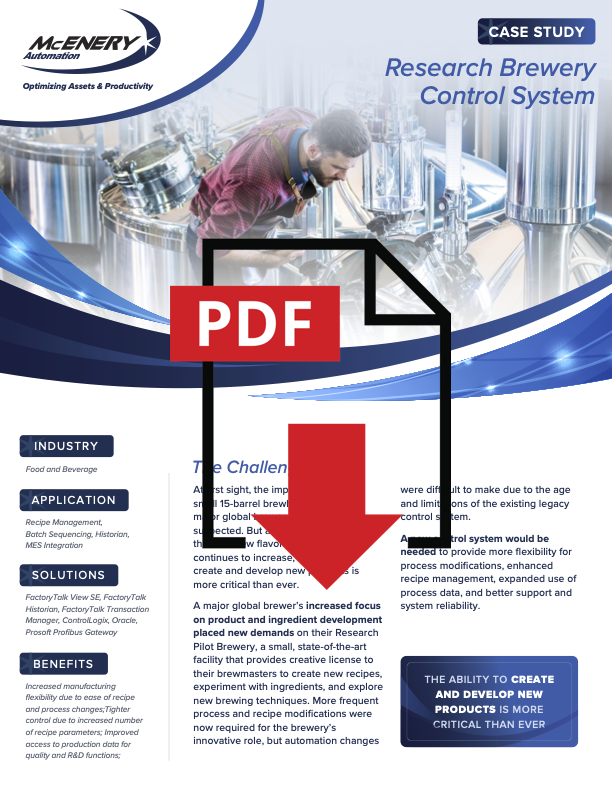 Case Study: Research Brewery Control System — McEnery Automation