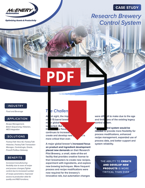 Case Study: Research Brewery Control System — McEnery Automation
