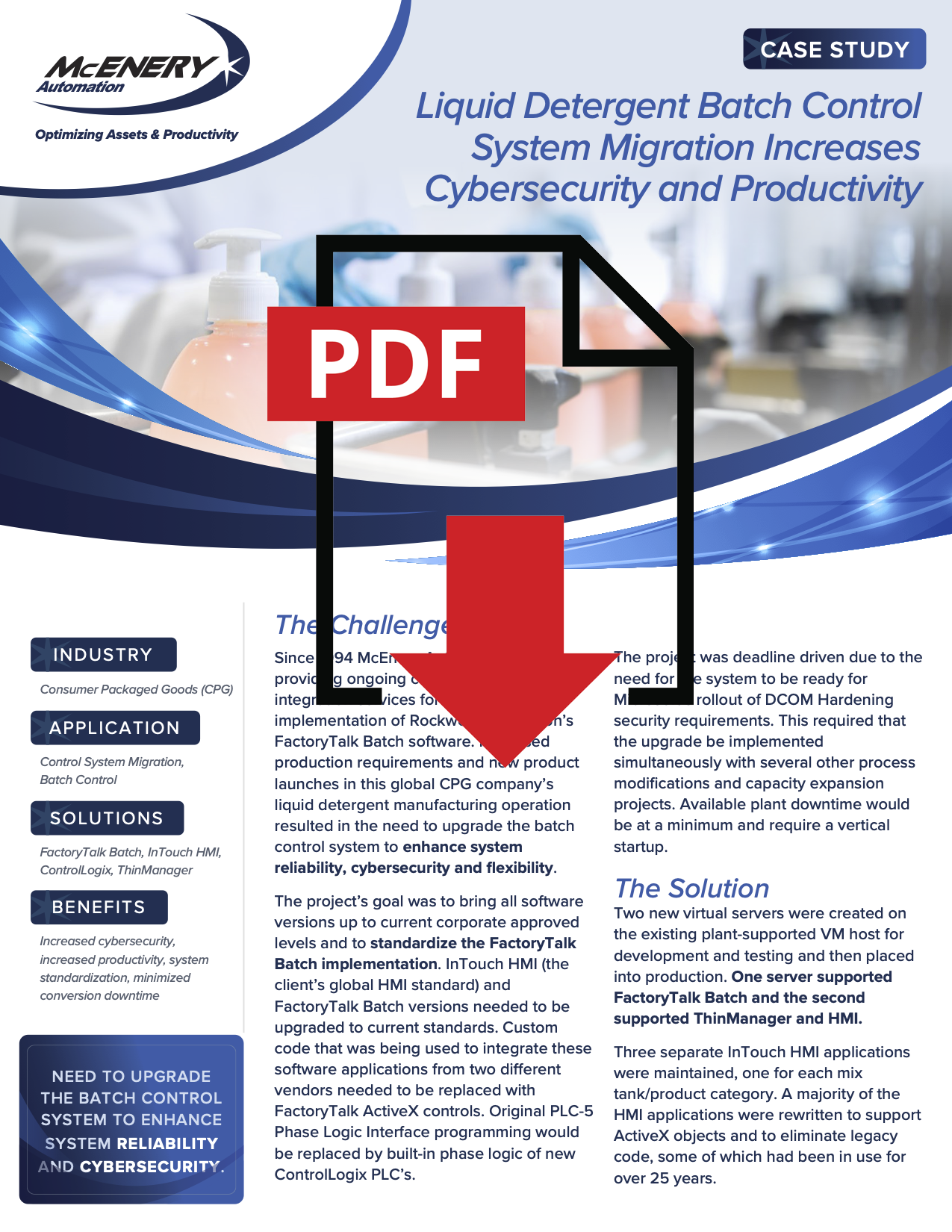 Case Study: Liquid Detergent Batch Control System Migration — McEnery ...