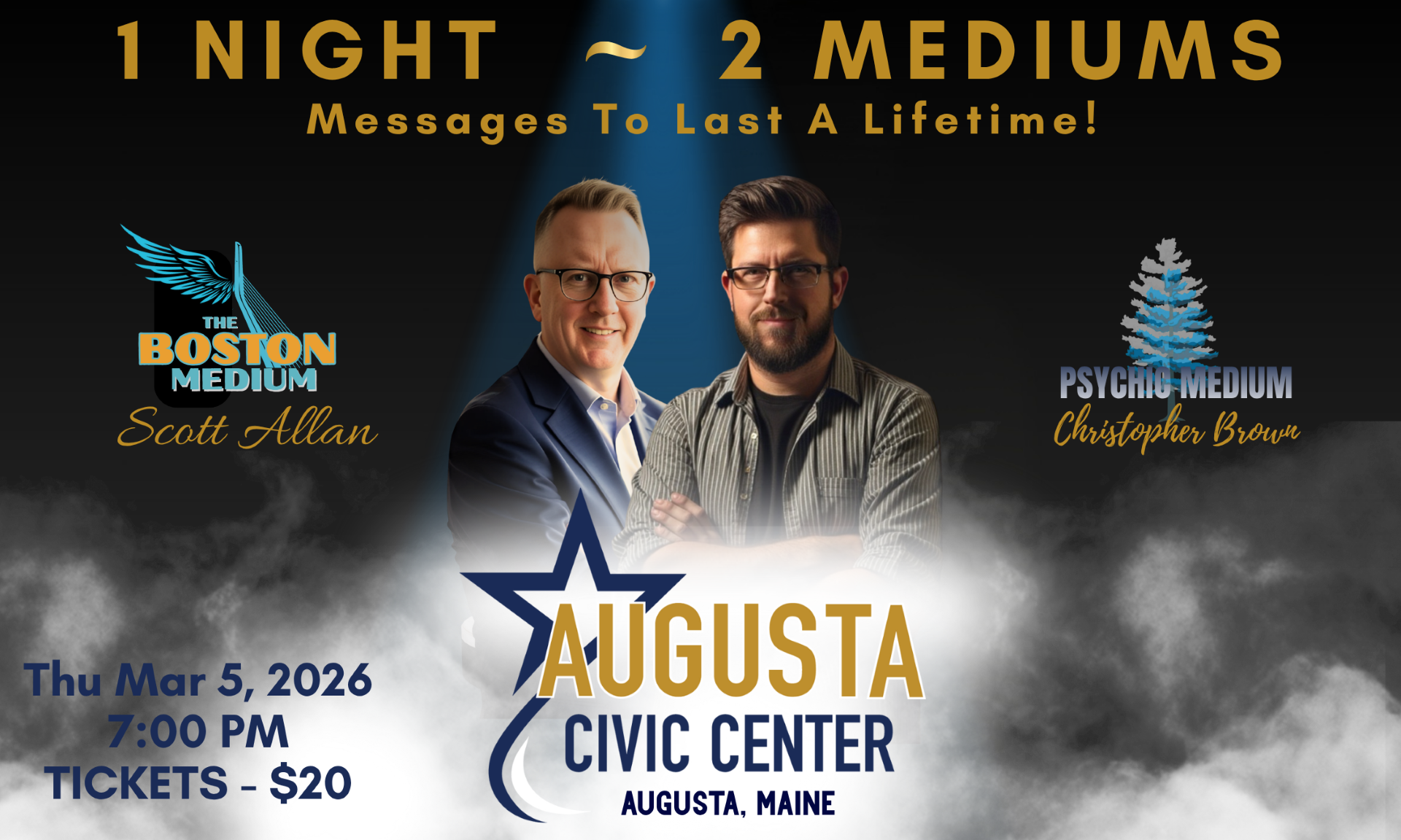 Scott Allan & Christopher Brown Live: 1 Night, Two Mediums, Messages to ...