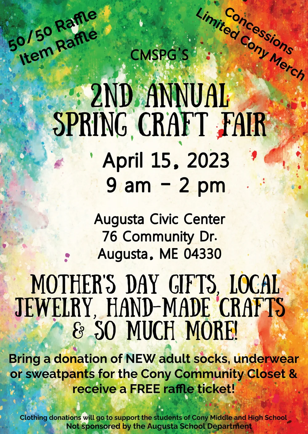 Cony Middle School Parent Group's Spring Craft Fair — Augusta Civic Center
