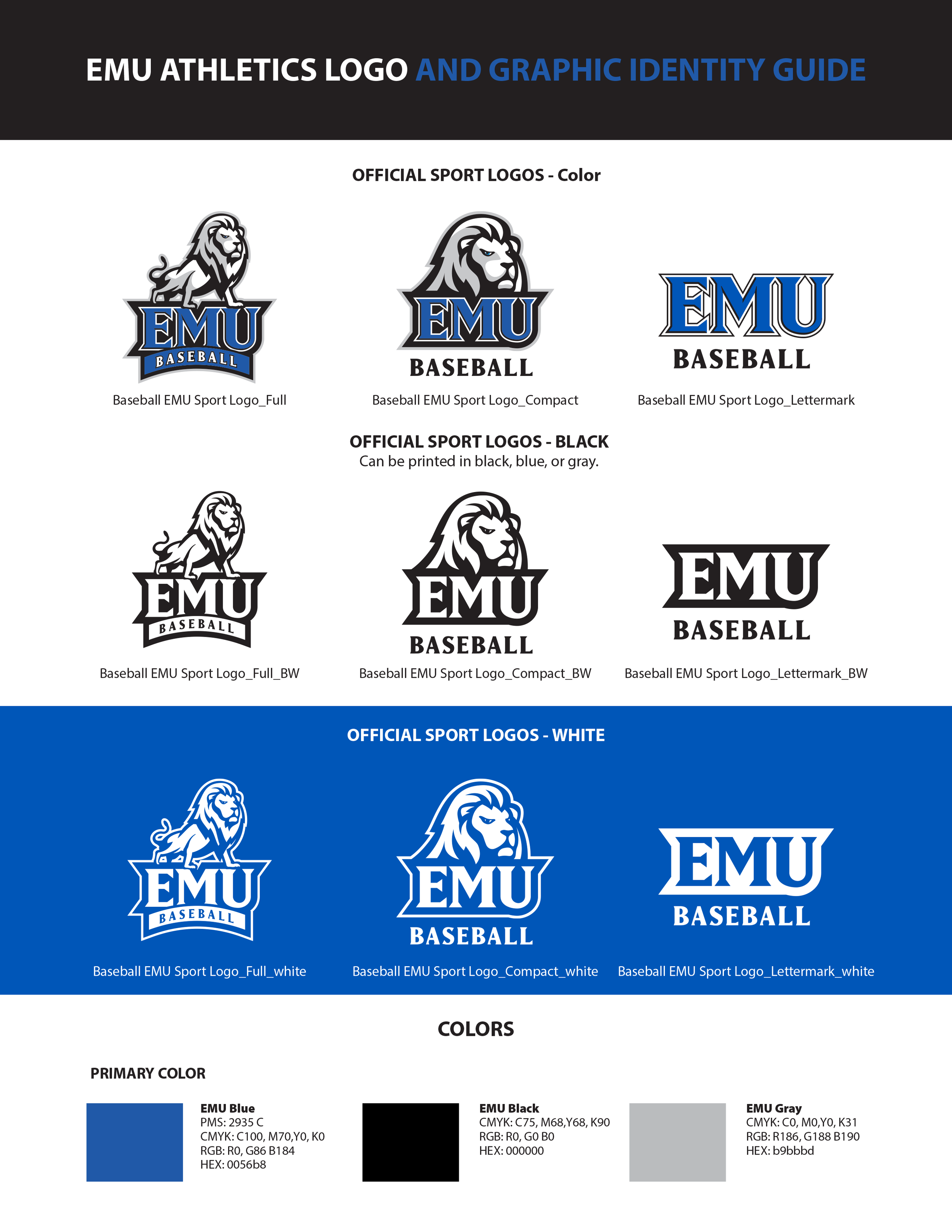 Brand Identity: EMU Athletics — JON M. STYER