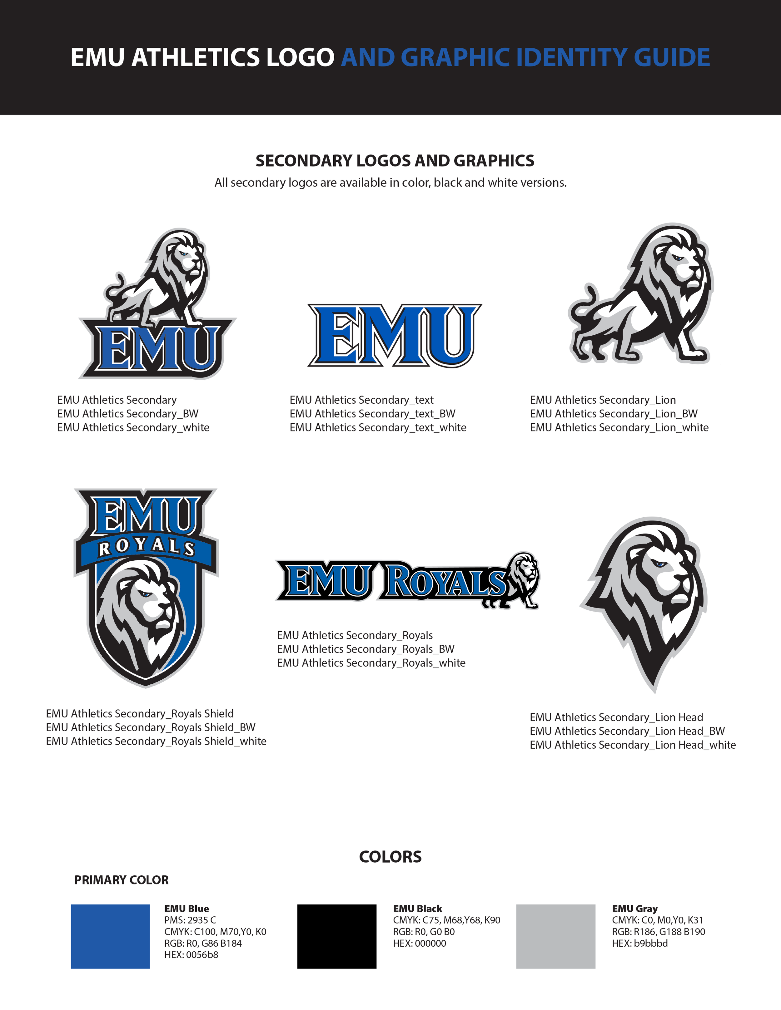 Brand Identity: EMU Athletics — JON M. STYER