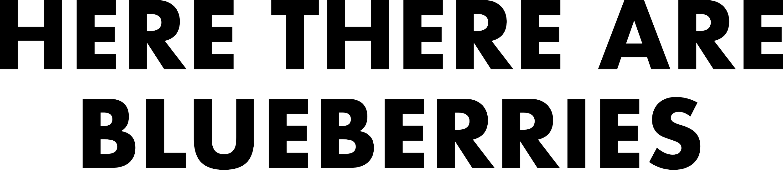 Here There Are Blueberries