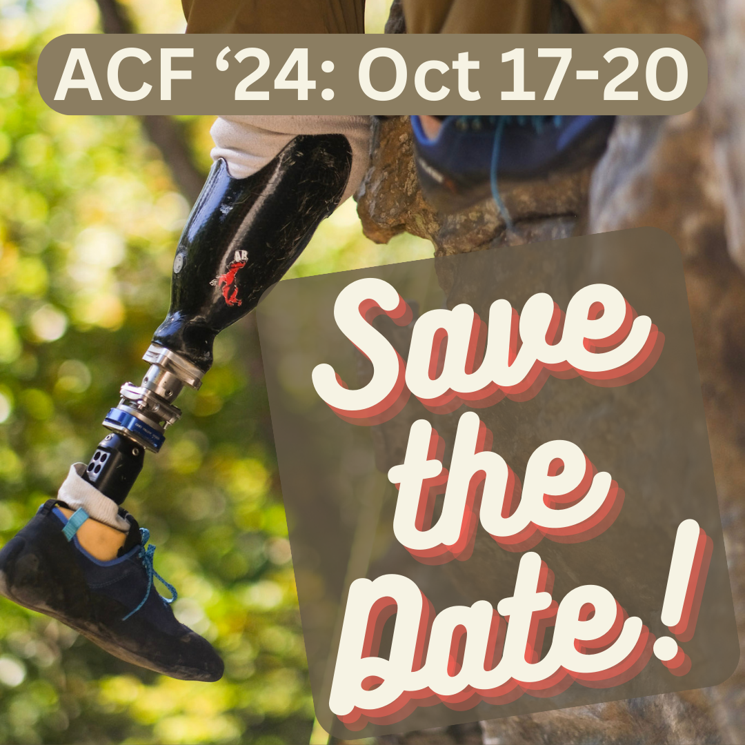 ACF 2024 - Save the Date! — Adaptive Climbers Fest
