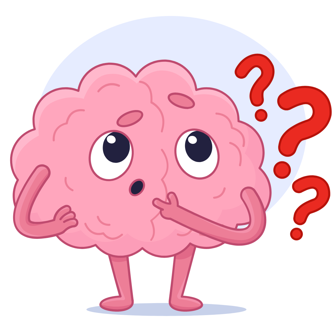 Cartoon Brain Thinking