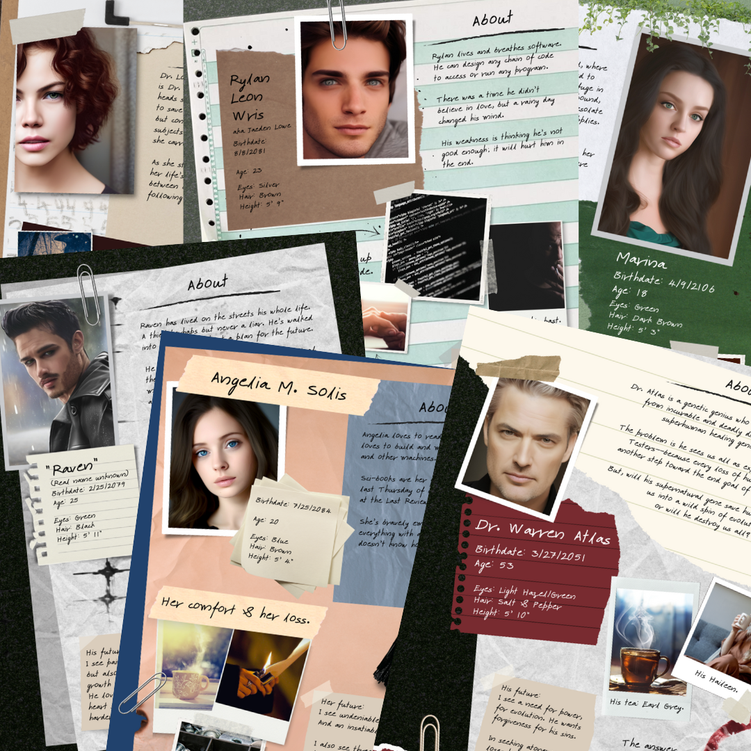 Free Character Sheets | Supernatural Sci-Fi Dystopian Romance