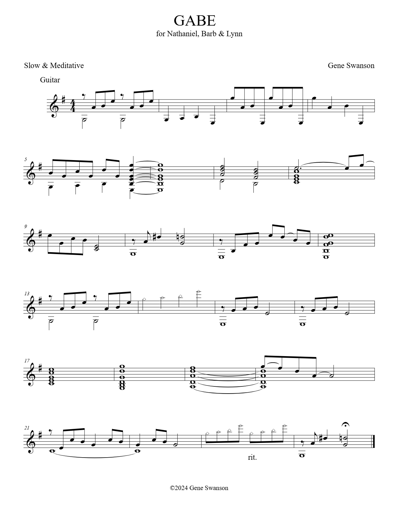 GABE — K&S Conservatory of Music