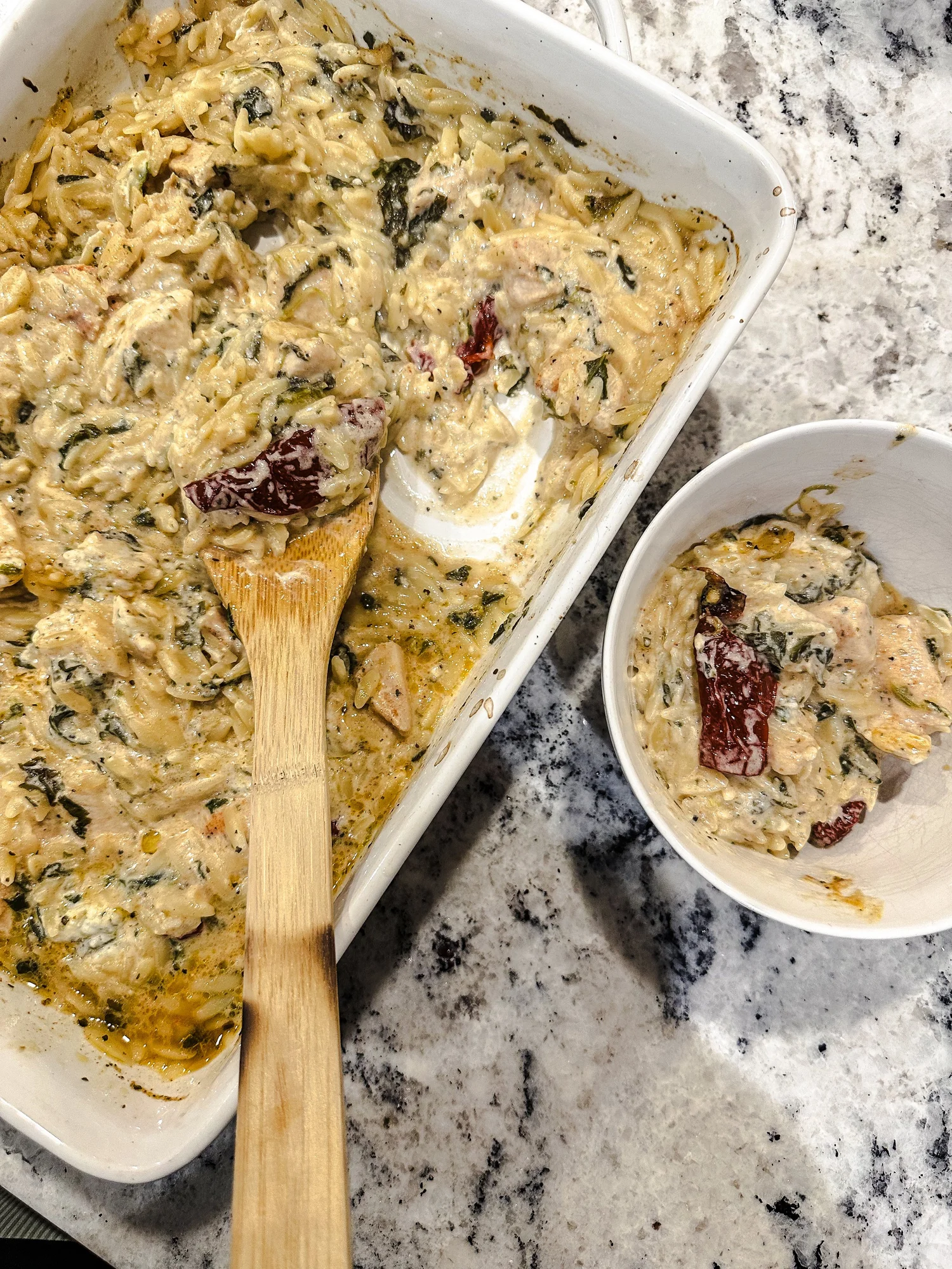 One Pan Chicken and Orzo Bake — 2hungrydaughters