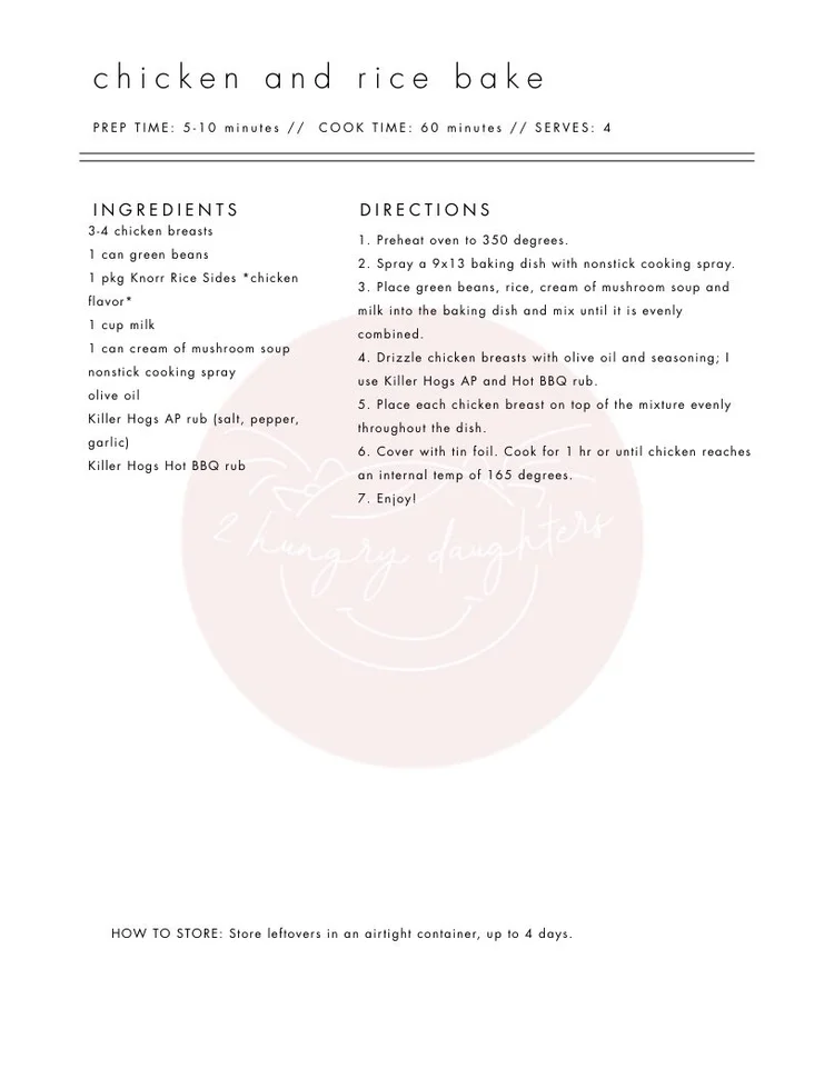 Chicken and Rice Bake — 2hungrydaughters