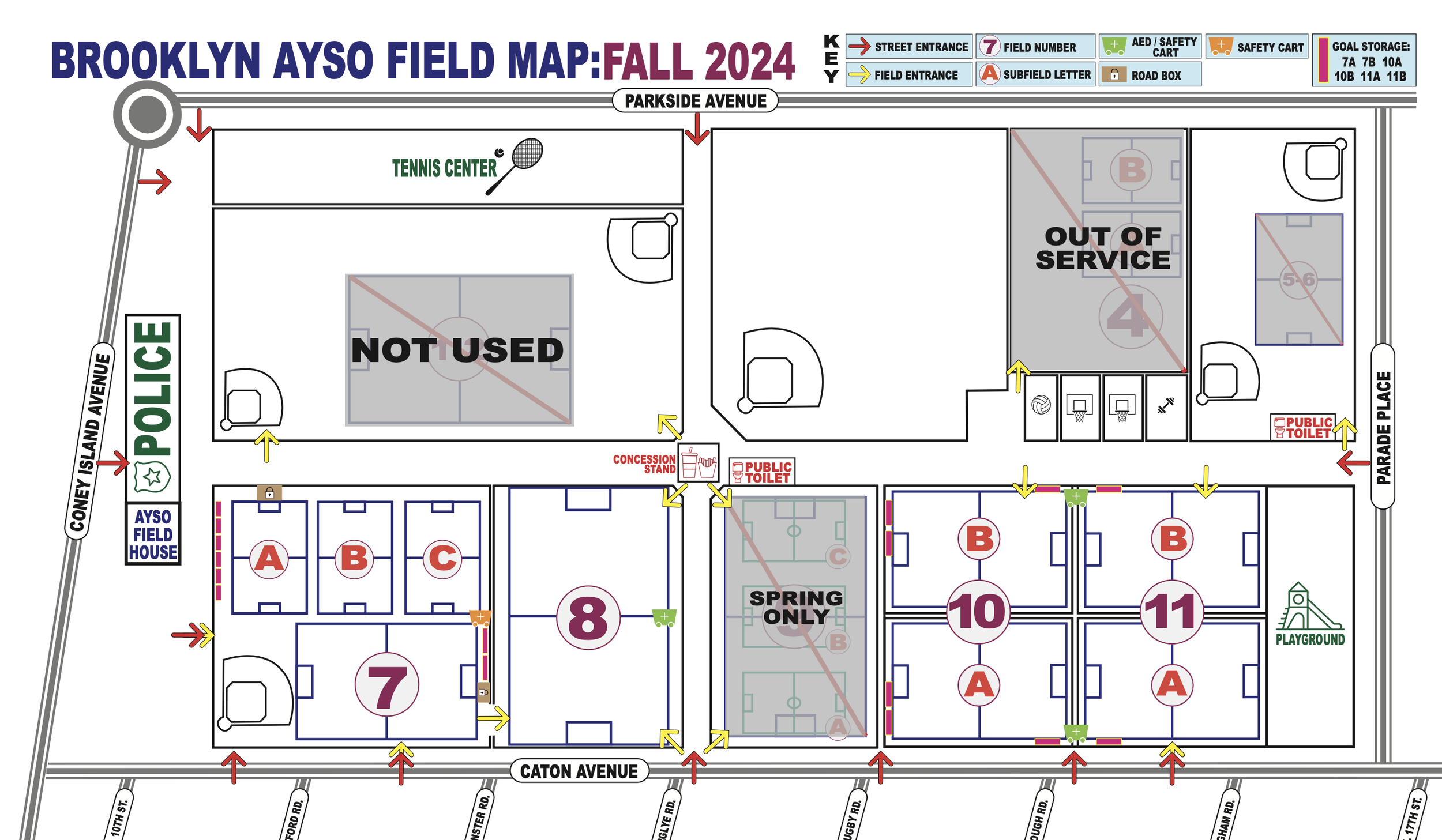 Games and Field Map — Brooklyn AYSO Youth Soccer