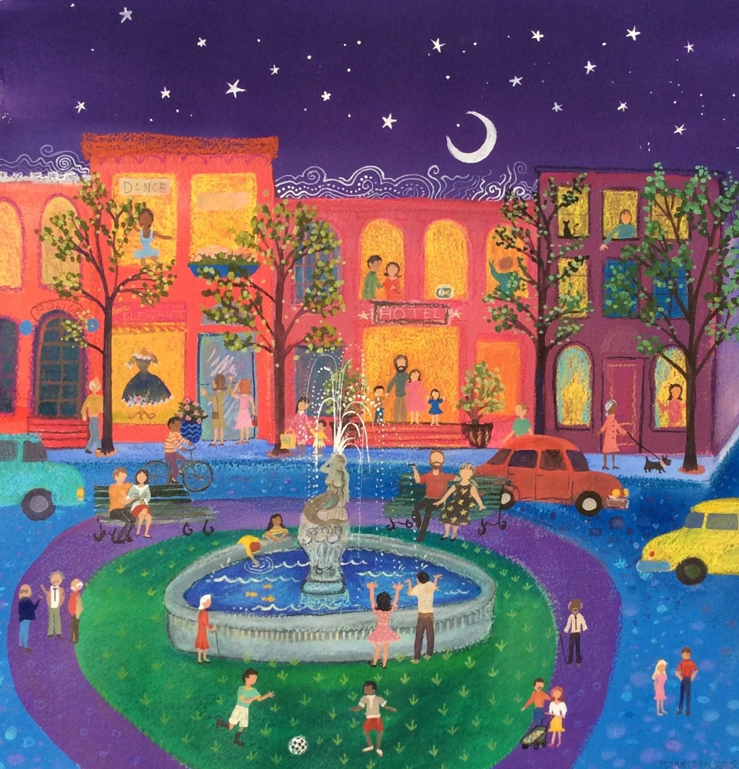 Barbara Morrison Gouache Folk Art Paintings — Explore the ARTS ...