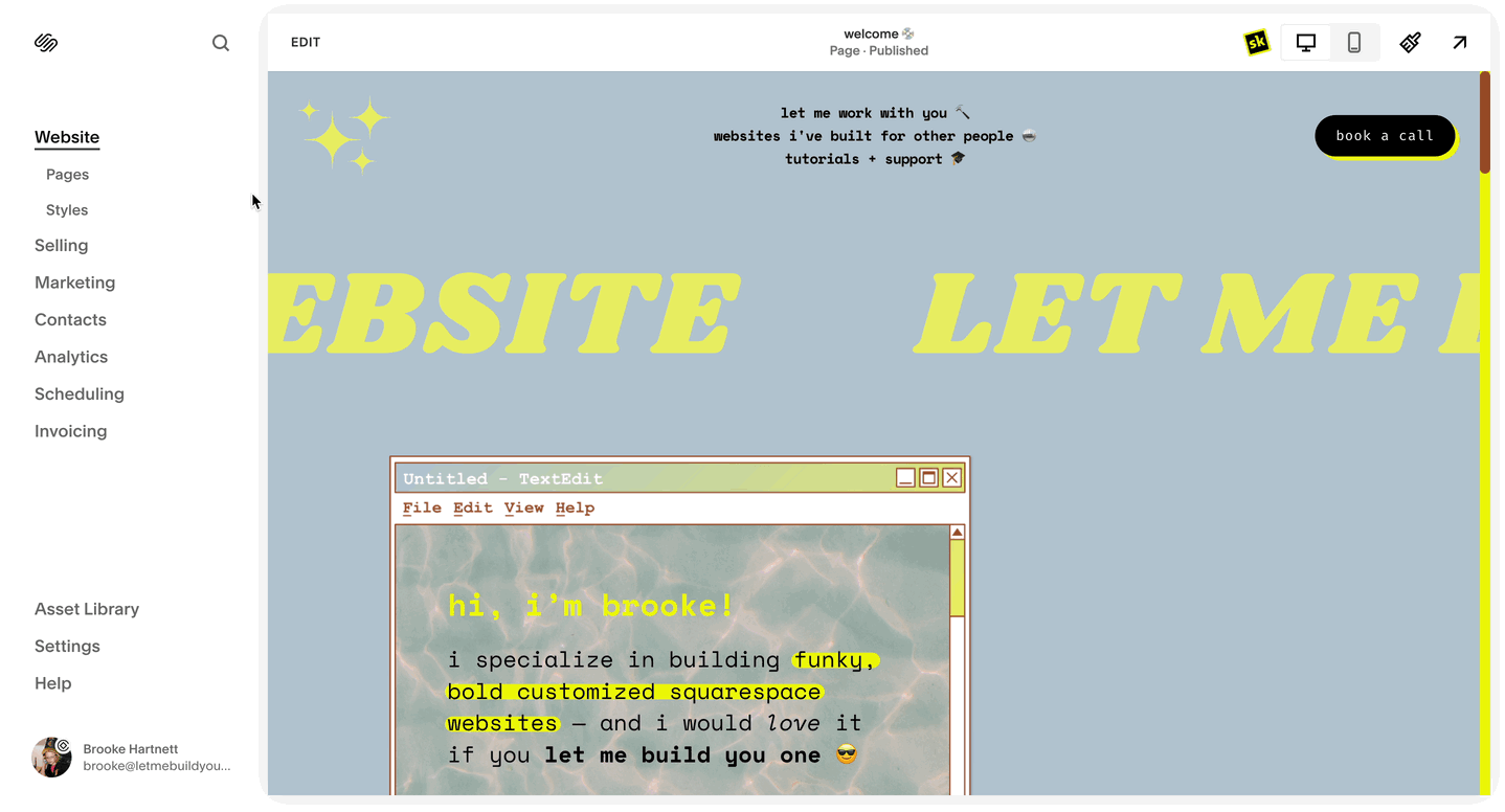 how to: publish your squarespace site — let me build you a website
