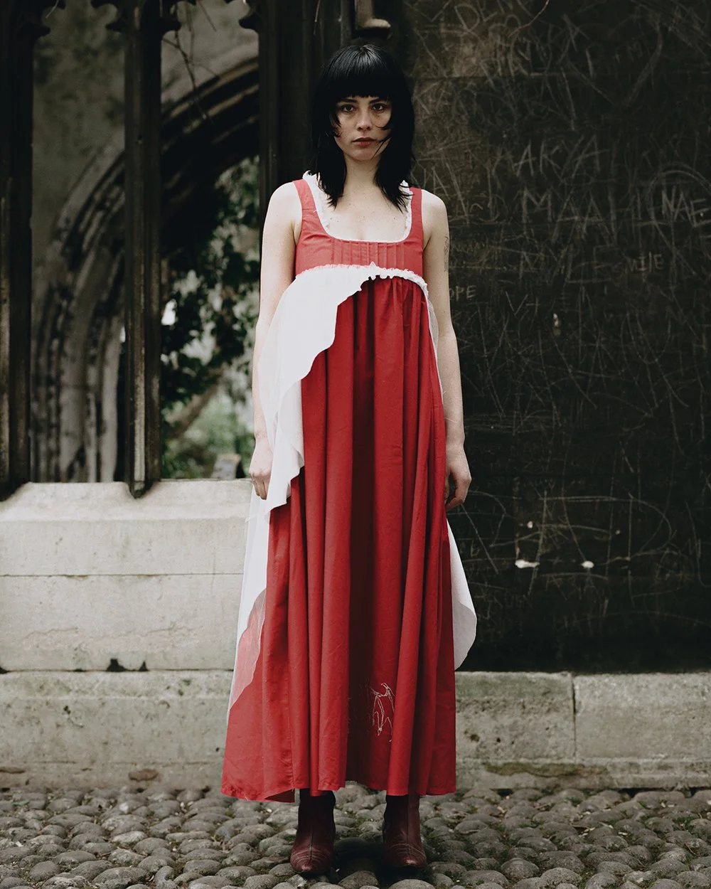 Avice Dress Short Muslin — Rabbit